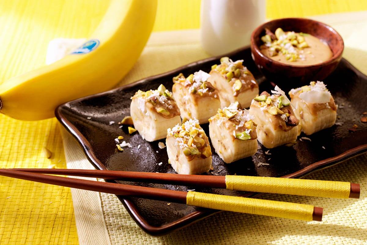 Banana sushi with coconut recipe | Chiquita Recipes